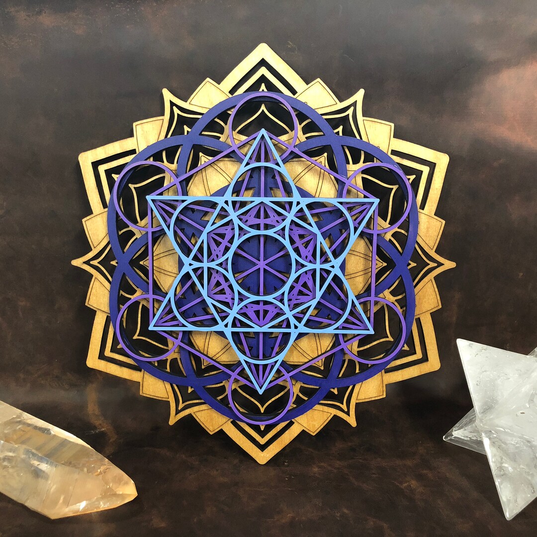 Lotus Mandala, Metatron’s Cube, Seed of Life, Wall Art, Laser Cut ...