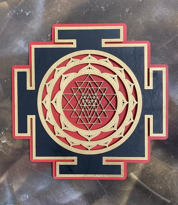 Sri Yantra Wall Art 11.11 Sri Chakra Shree Yantra - Etsy