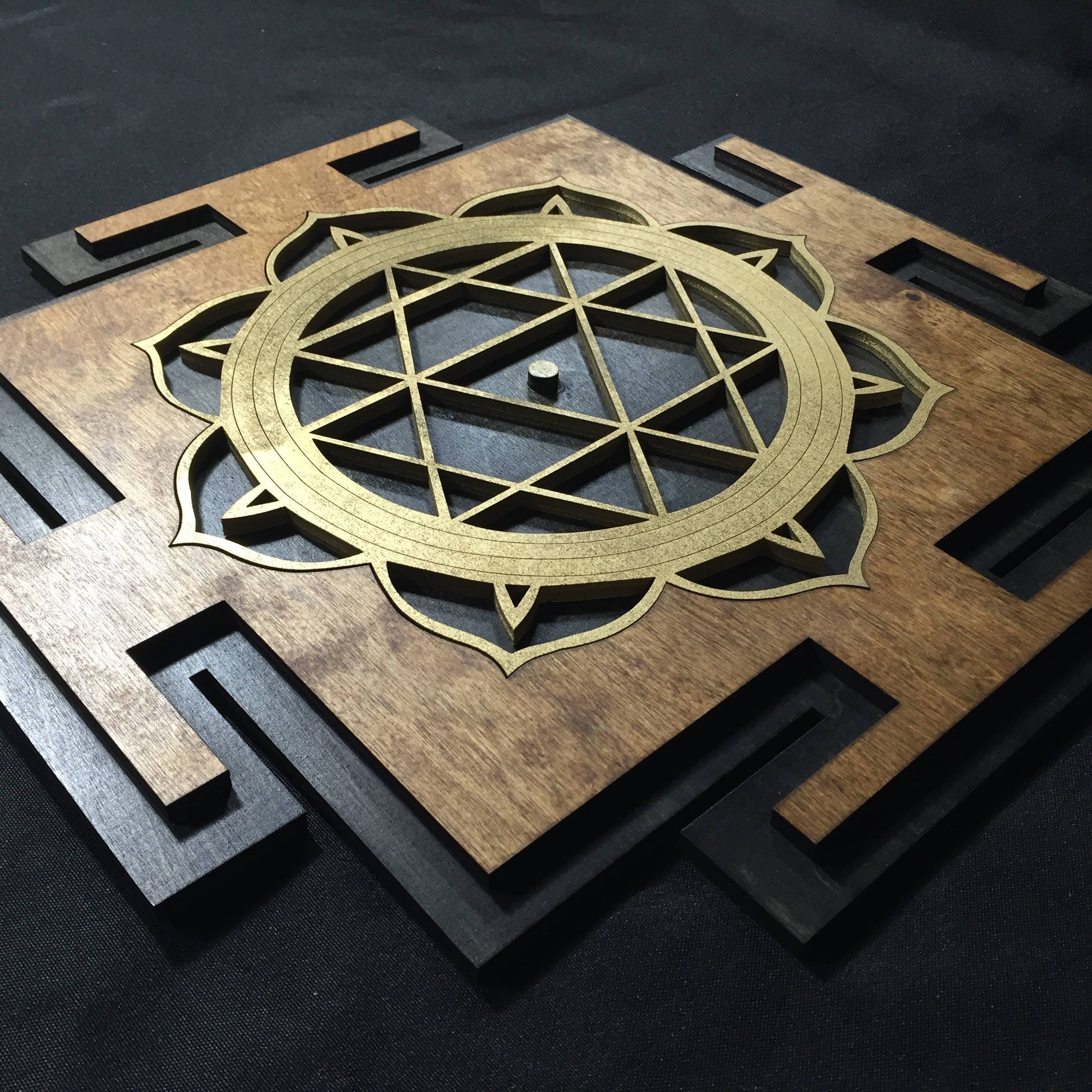 Durga Yantra Wall Art 17.5", Laser Cut, Sacred Geometry, Sri Yantra ...