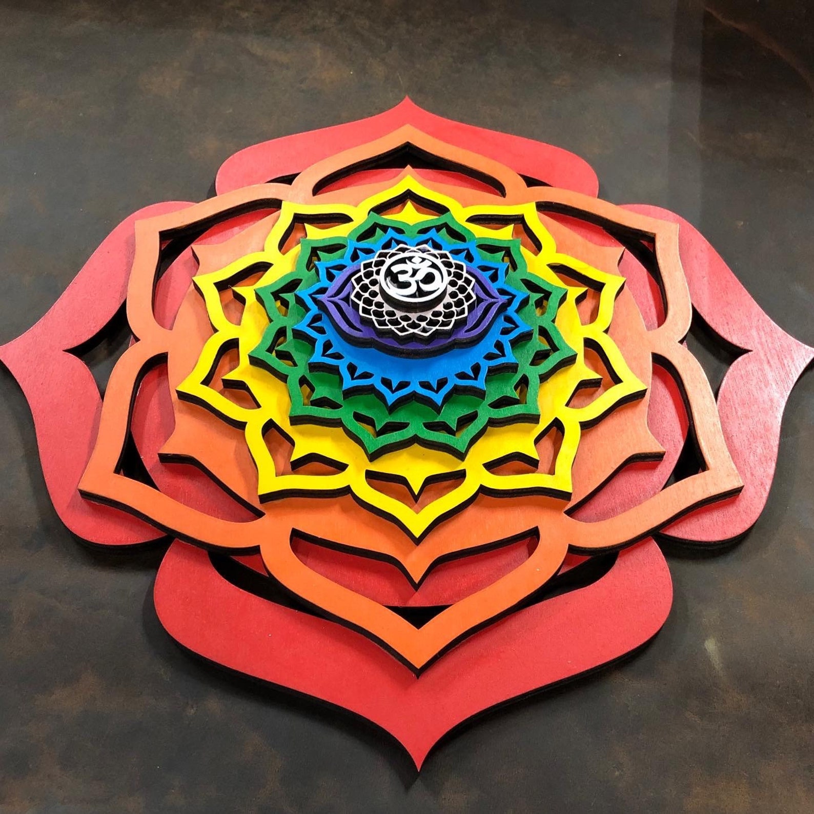 Chakra Lotus Mandala 12 Wall Art Sacred Geometry - Etsy