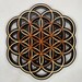 Flower of Life and Seed of Life 12" - Red and Natural With a Black Base ...