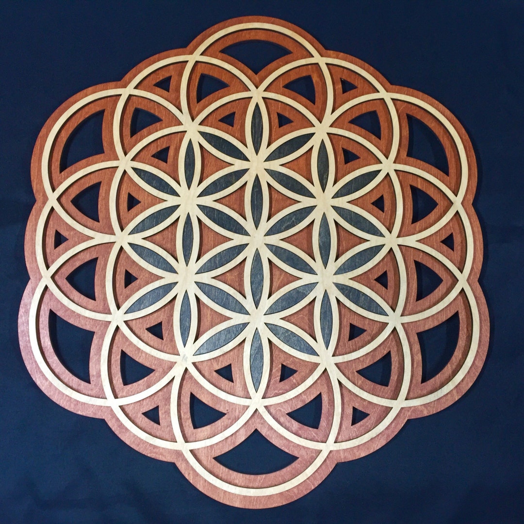 Flower of Life, Seed of Life, Wall Art, Laser Cut, Sacred Geometry - Etsy