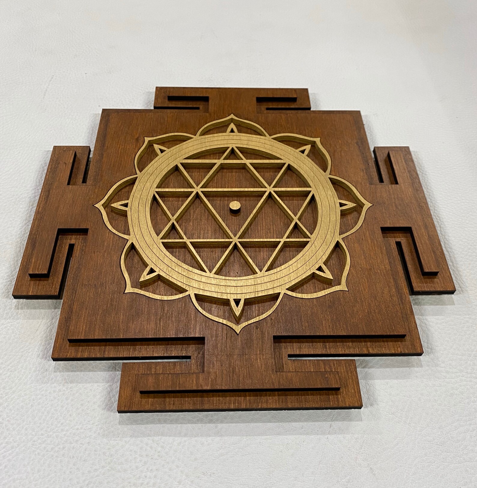 Durga Yantra Wall Art 11.11", Laser Cut, Sacred Geometry, Sri Yantra ...