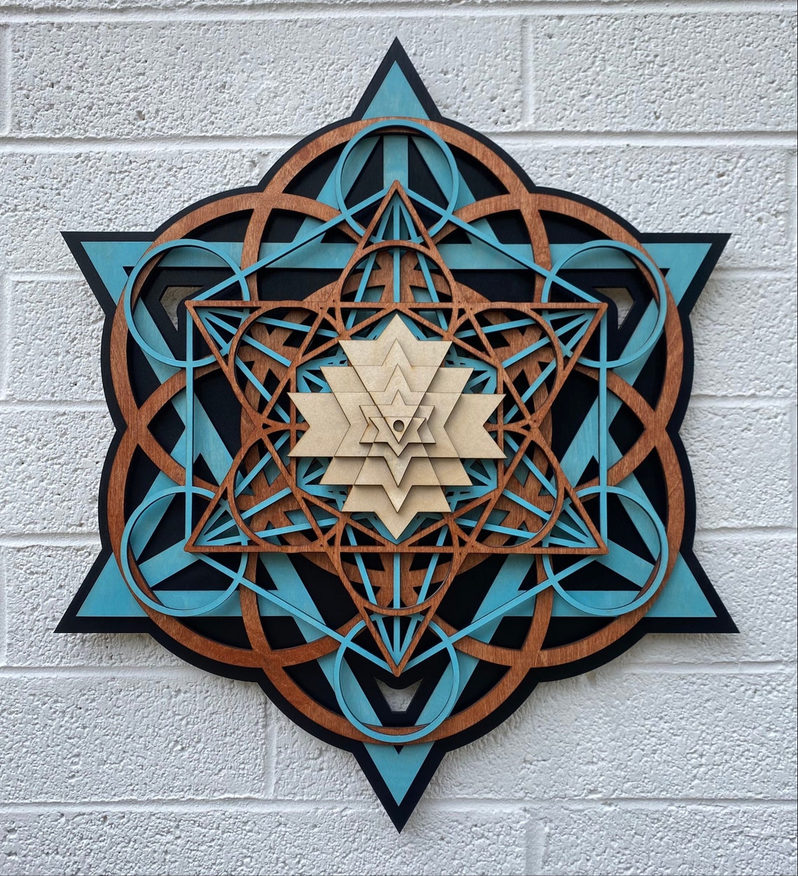 Sri Mandala Wall Art 22.22 Sri Yantra Metatron's - Etsy