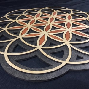 Flower of Life, Seed of Life, Wall Art, Laser Cut, Sacred Geometry - Etsy