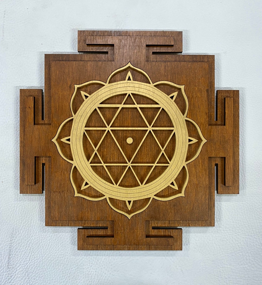 Durga Yantra Wall Art 11.11", Laser Cut, Sacred Geometry, Sri Yantra ...