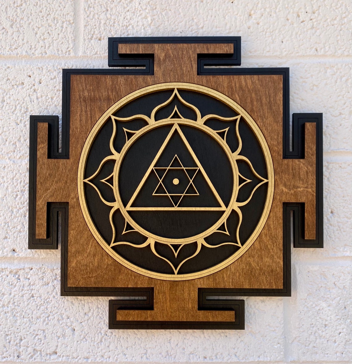 Ganesha Yantra Wall Art 11.11", Laser Cut, Sacred Geometry, Sri Chakra ...