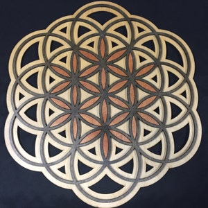 Flower of Life, Seed of Life, Wall Art, Laser Cut, Sacred Geometry - Etsy