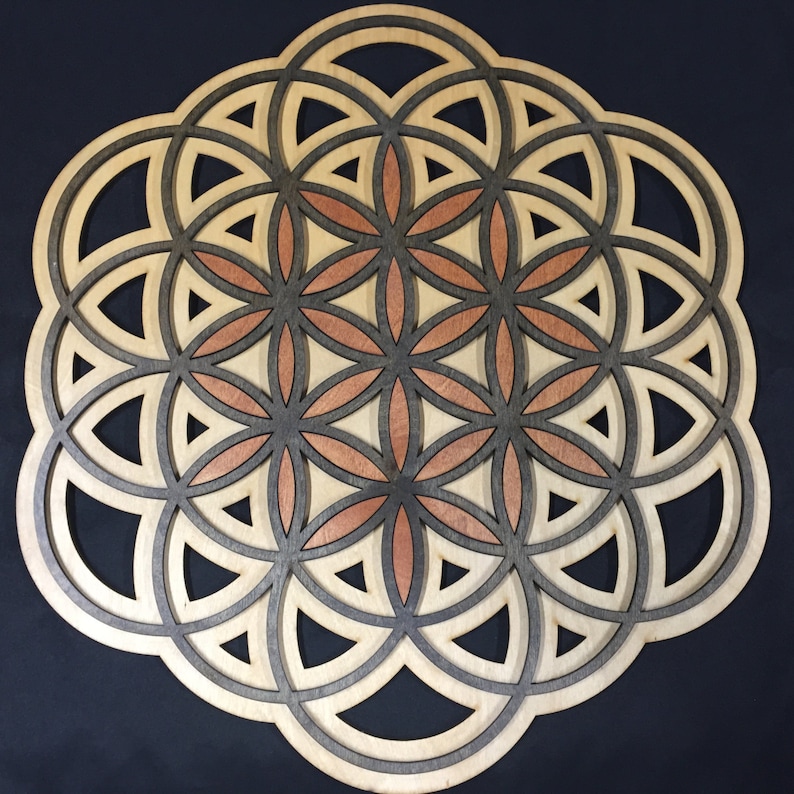 Flower of Life Seed of Life Wall Art Laser Cut Sacred | Etsy