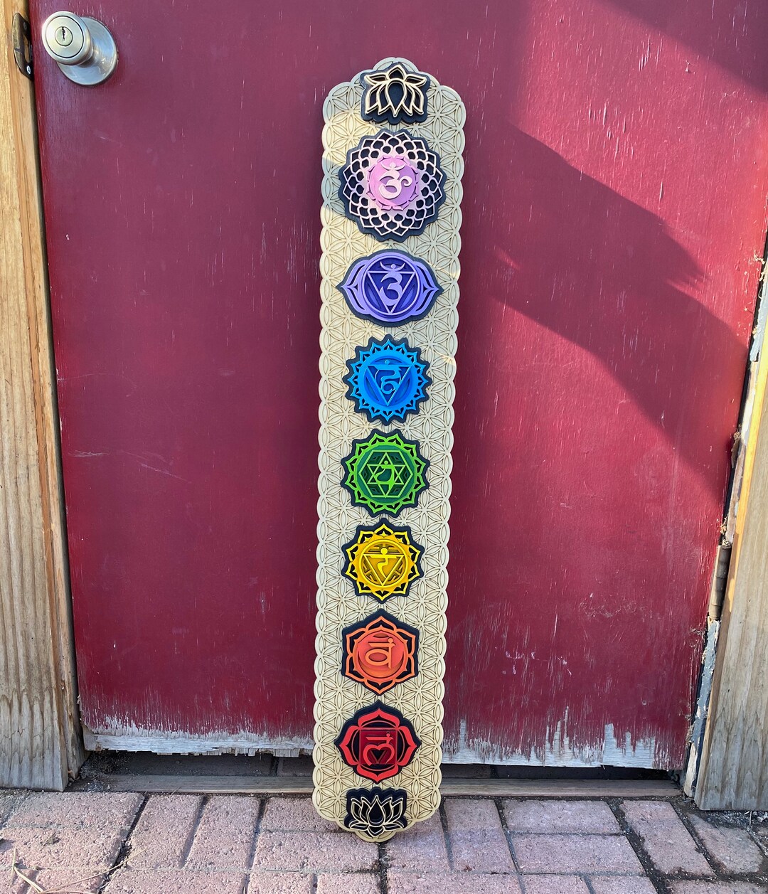 Chakra Wall Art, Flower of Life, Chakra Wooden Art, Chakra Wall Hanging ...