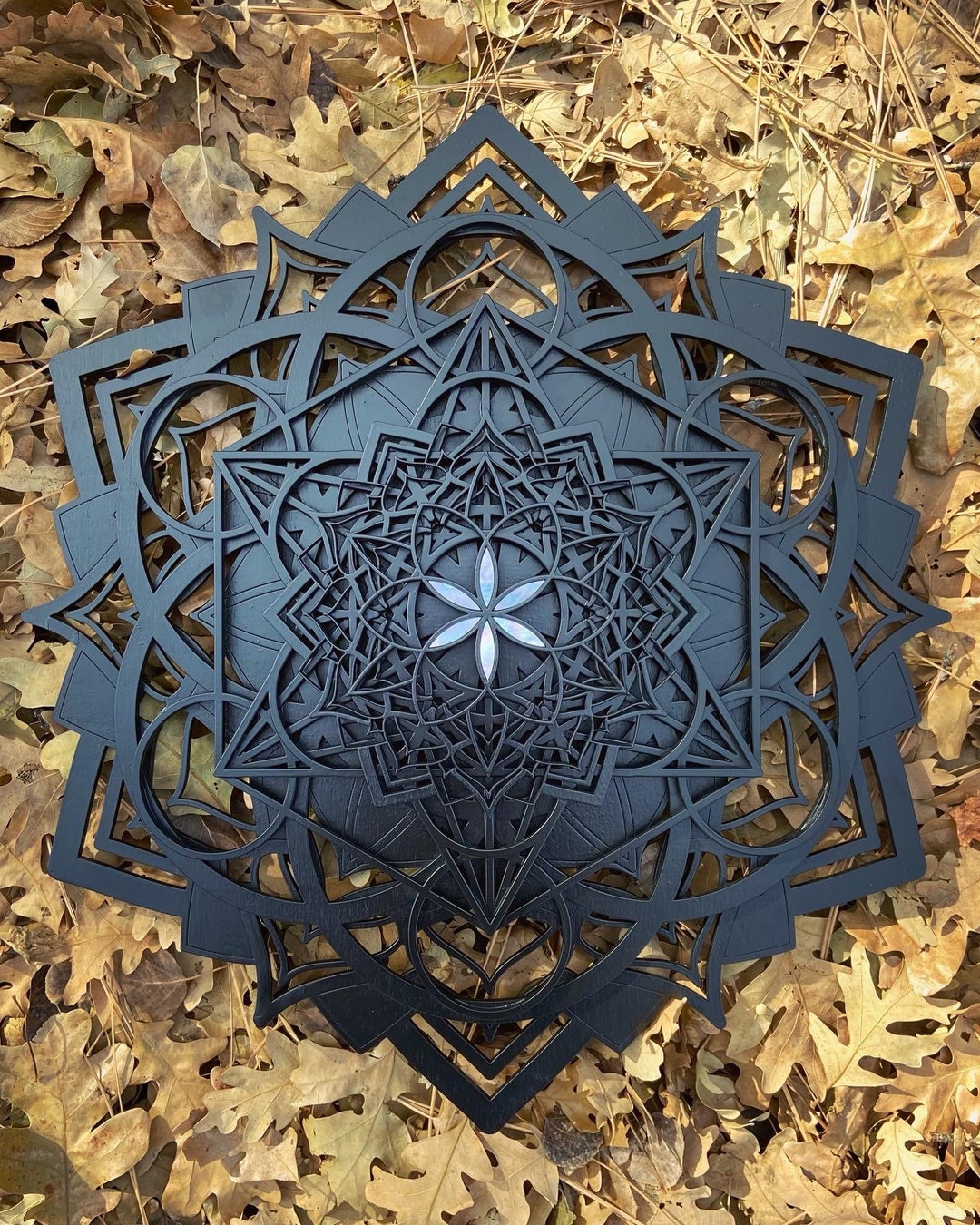 Lotus Mandala V2 Wall Art 17.5" - Seed of Life, Metatron's Cube ...