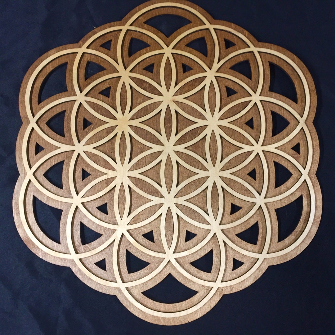 Flower of Life Seed of Life Wall Art Laser Cut Sacred - Etsy