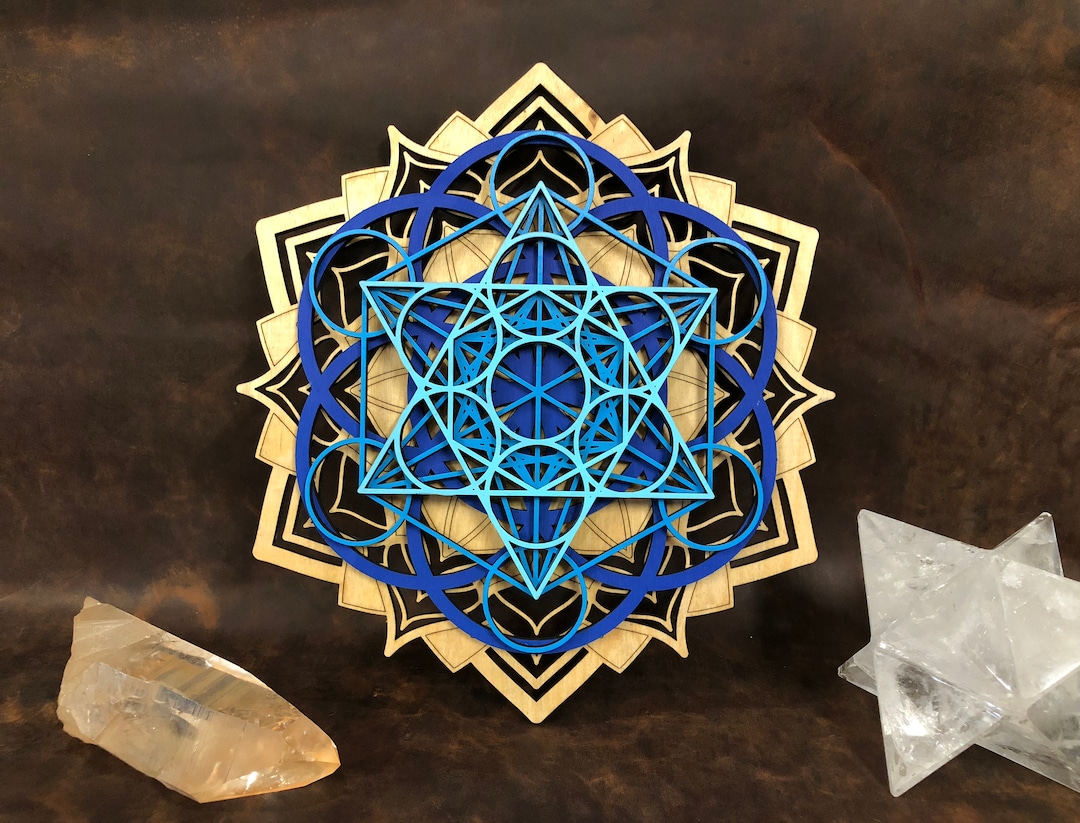 Lotus Mandala, Metatron’s Cube, Seed of Life, Wall Art, Laser Cut ...