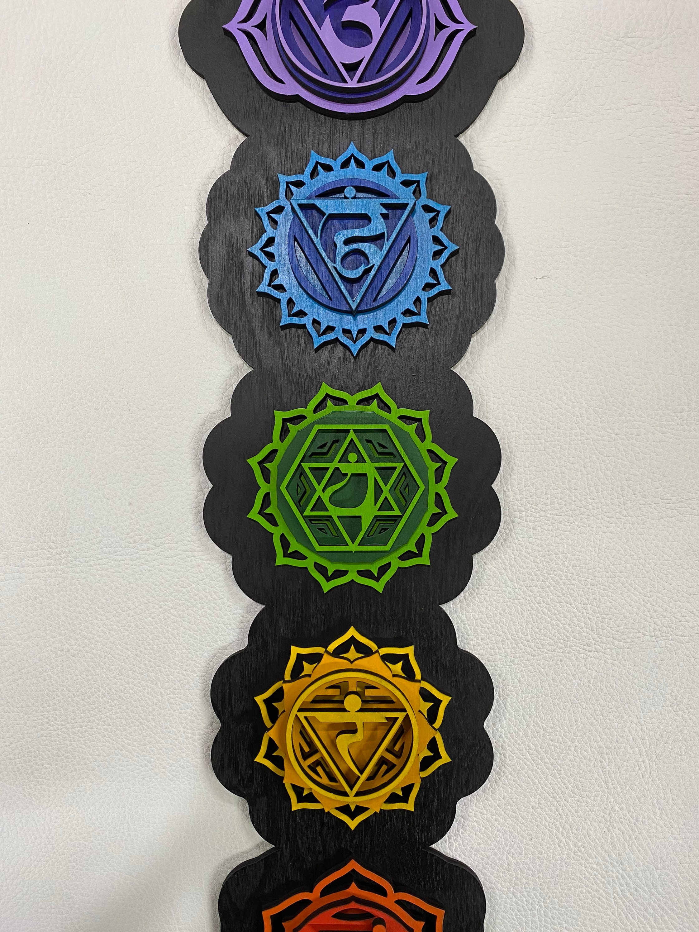 Chakra Wall Art Chakra Wooden Art Chakra Wall Hanging - Etsy