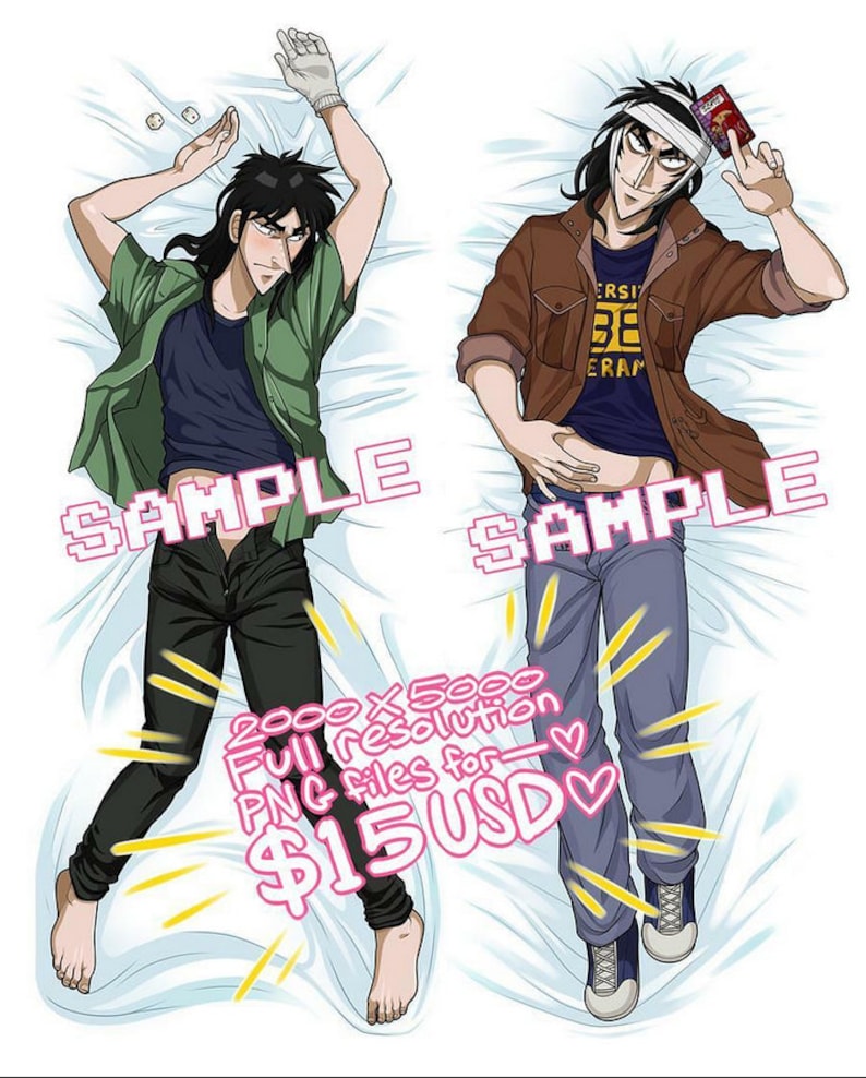 Kaiji Dakimakura (PNG FILES ONLY) - Etsy