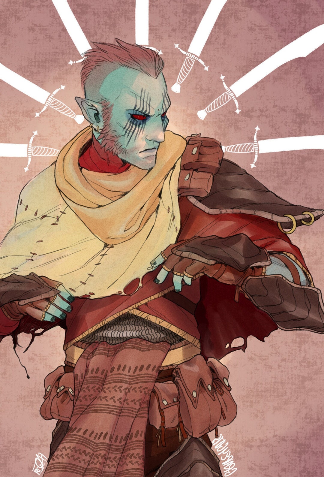 Dunmer Morag Tong 5.5 X 8.5 Print - Etsy