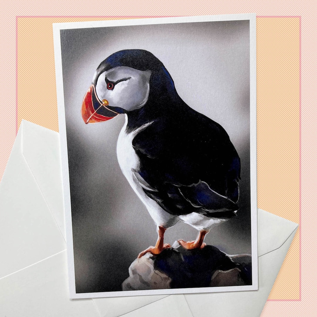 Puffin Postcard, Pen Pal, Scrapbook, Stationery, Bird - Etsy