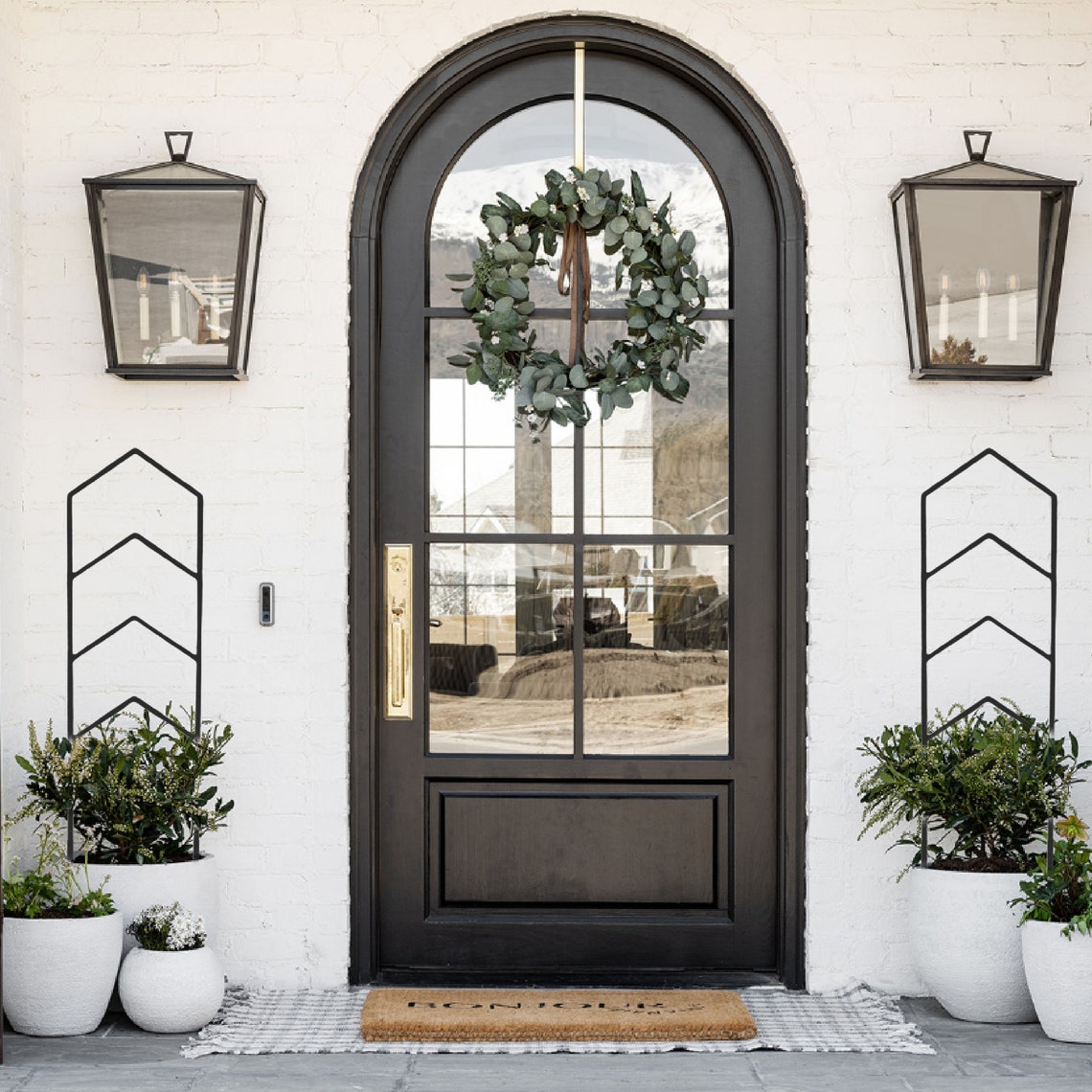 Steel Chevron Trellis Metal Garden Art Modern Planter - Etsy