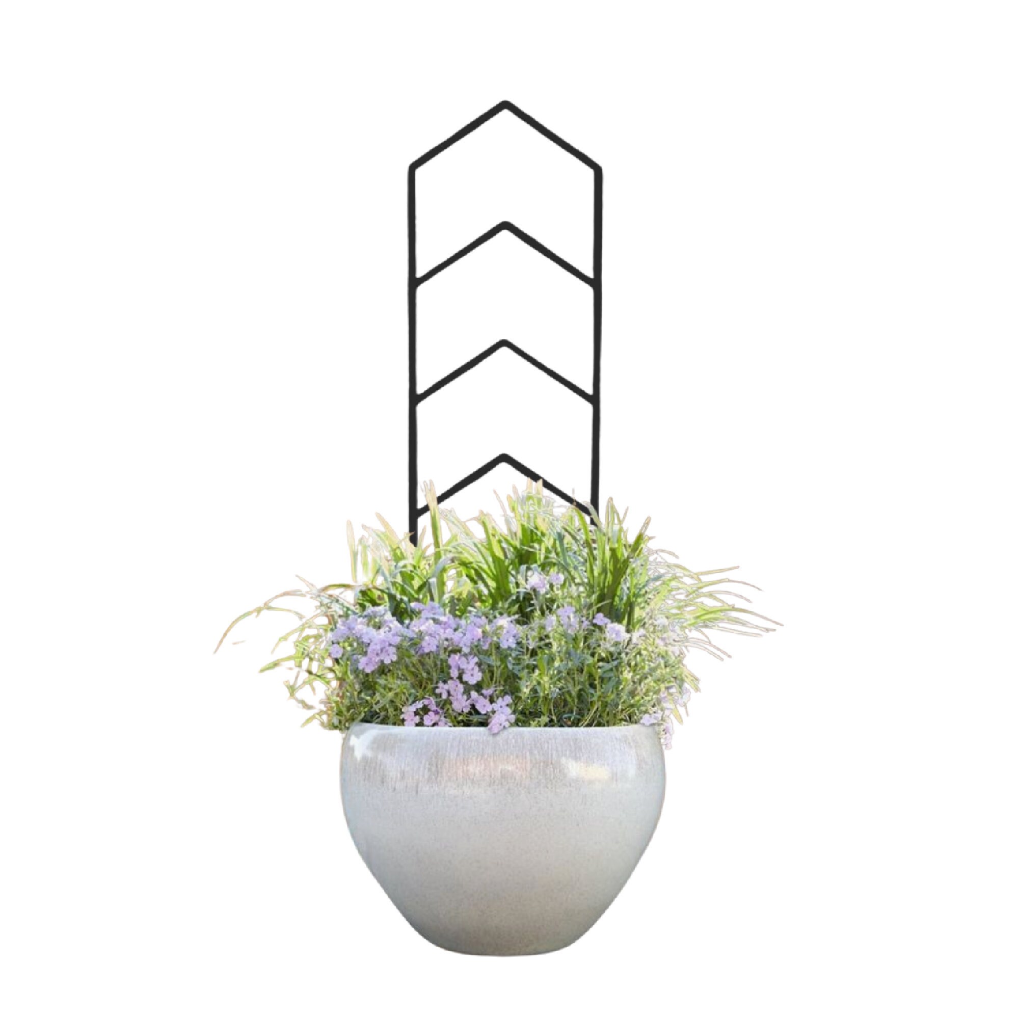 Steel Chevron Trellis Metal Garden Art Modern Planter - Etsy