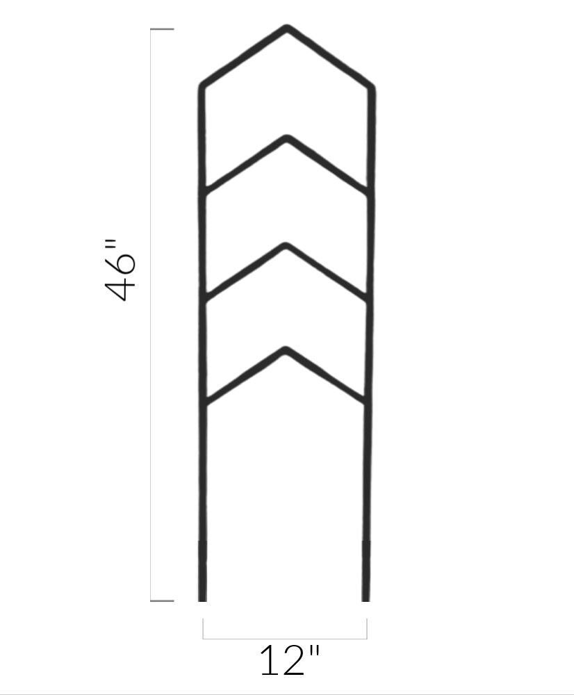 Steel Chevron Trellis Metal Garden Art Modern Planter - Etsy