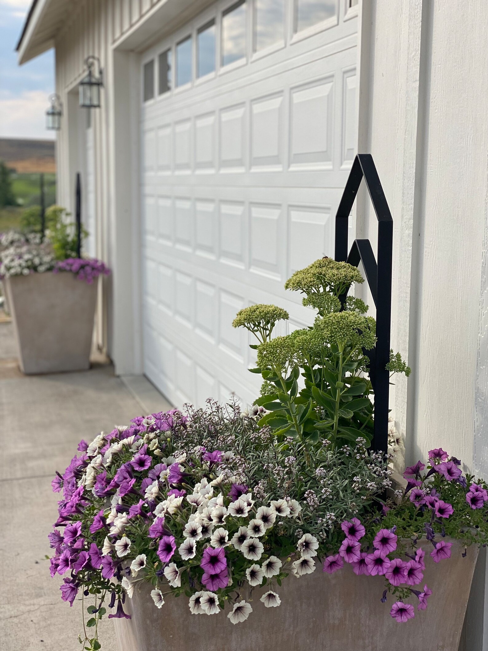 Steel Chevron Trellis Metal Garden Art Modern Planter - Etsy