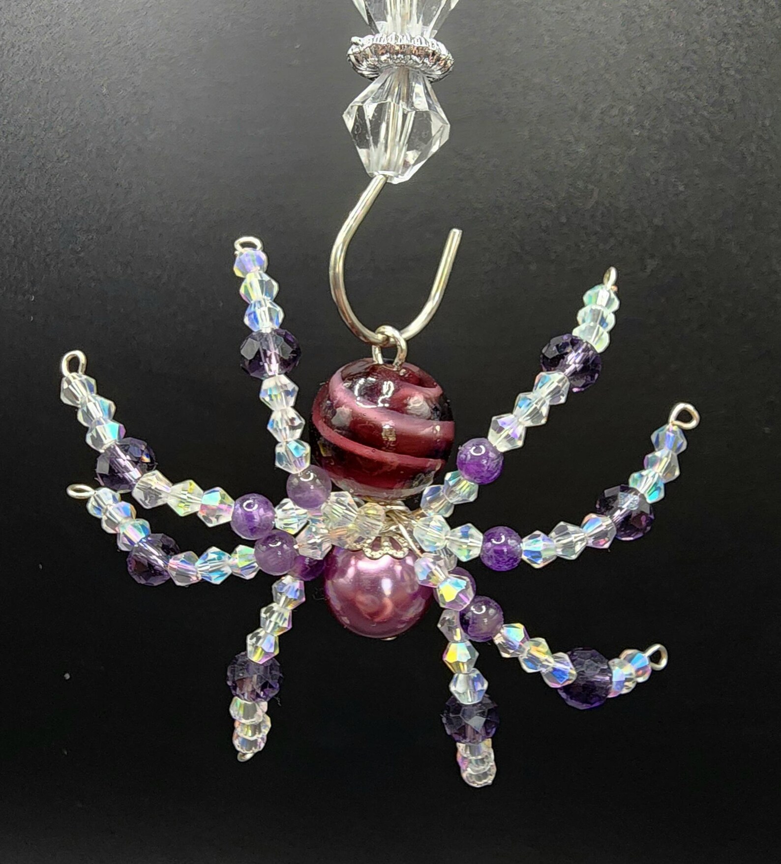 Glimmering Gothic Elegance – Beaded Spider Art Sculpture - Etsy