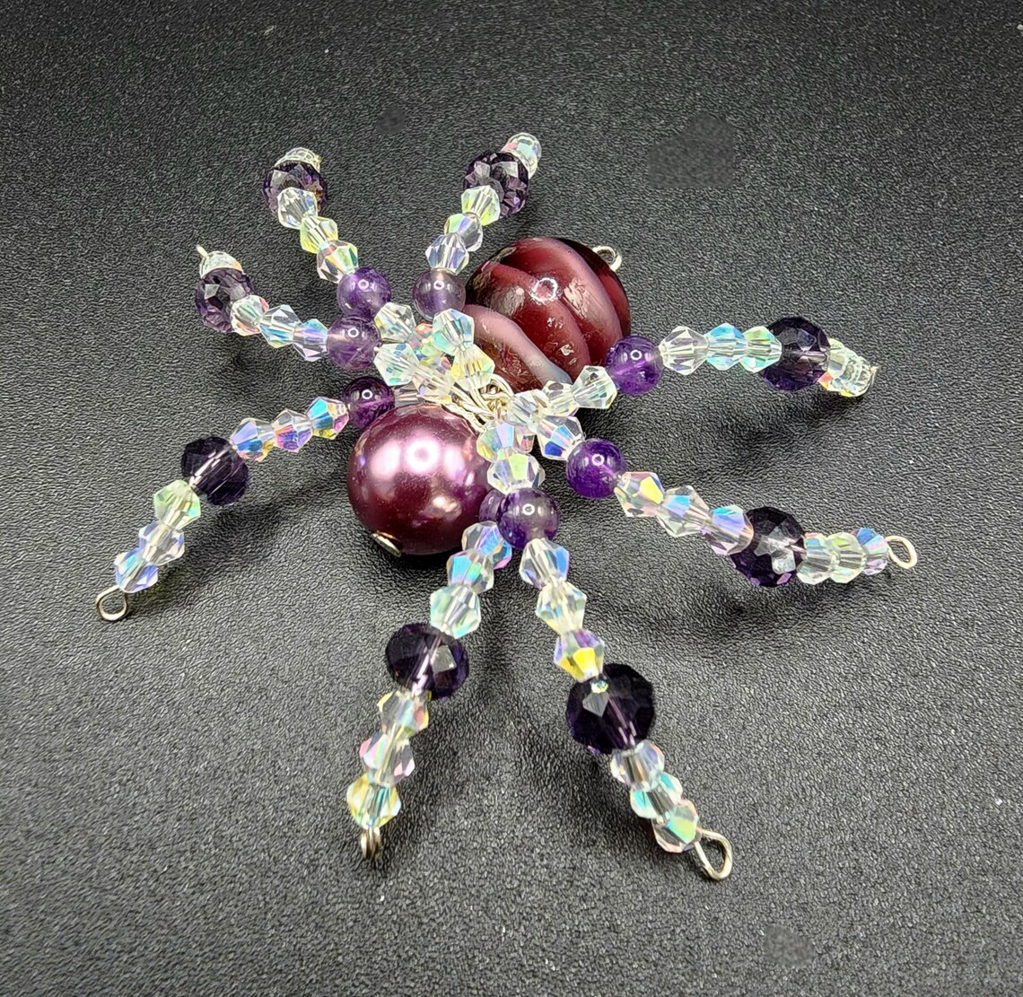 Glimmering Gothic Elegance – Beaded Spider Art Sculpture - Etsy