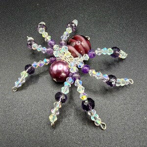 Glimmering Gothic Elegance – Beaded Spider Art Sculpture - Etsy
