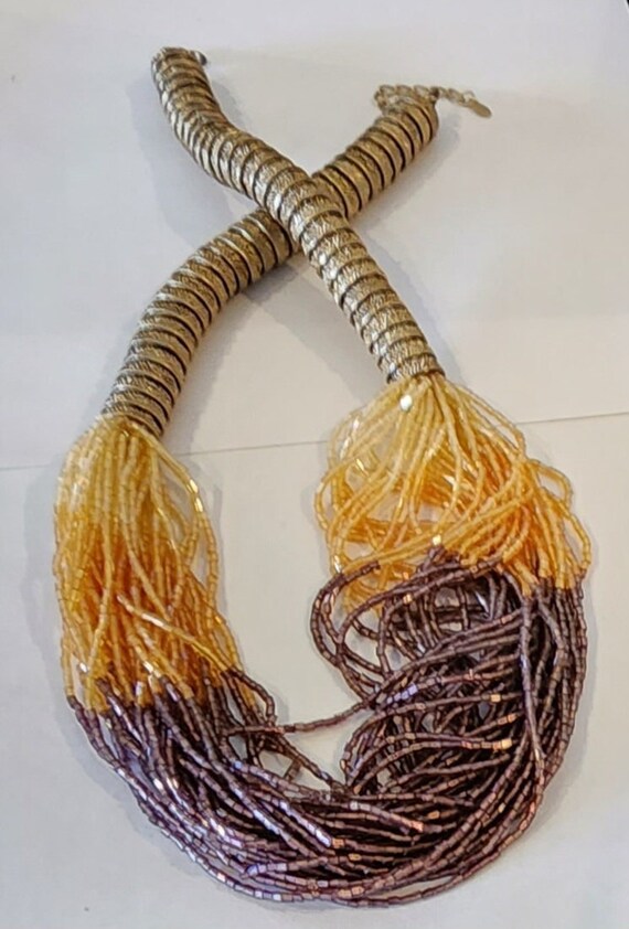 Vintage orange brown gold - Gem