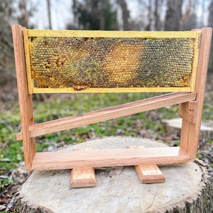 Handmade Red Oak Honeycomb Frame Display Stand: Food-safe Finish - Etsy