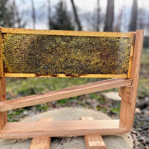 Handmade Red Oak Honeycomb Frame Display Stand: Food-safe Finish - Etsy