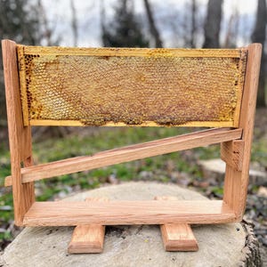 Handmade Red Oak Honeycomb Frame Display Stand: Food-safe Finish - Etsy