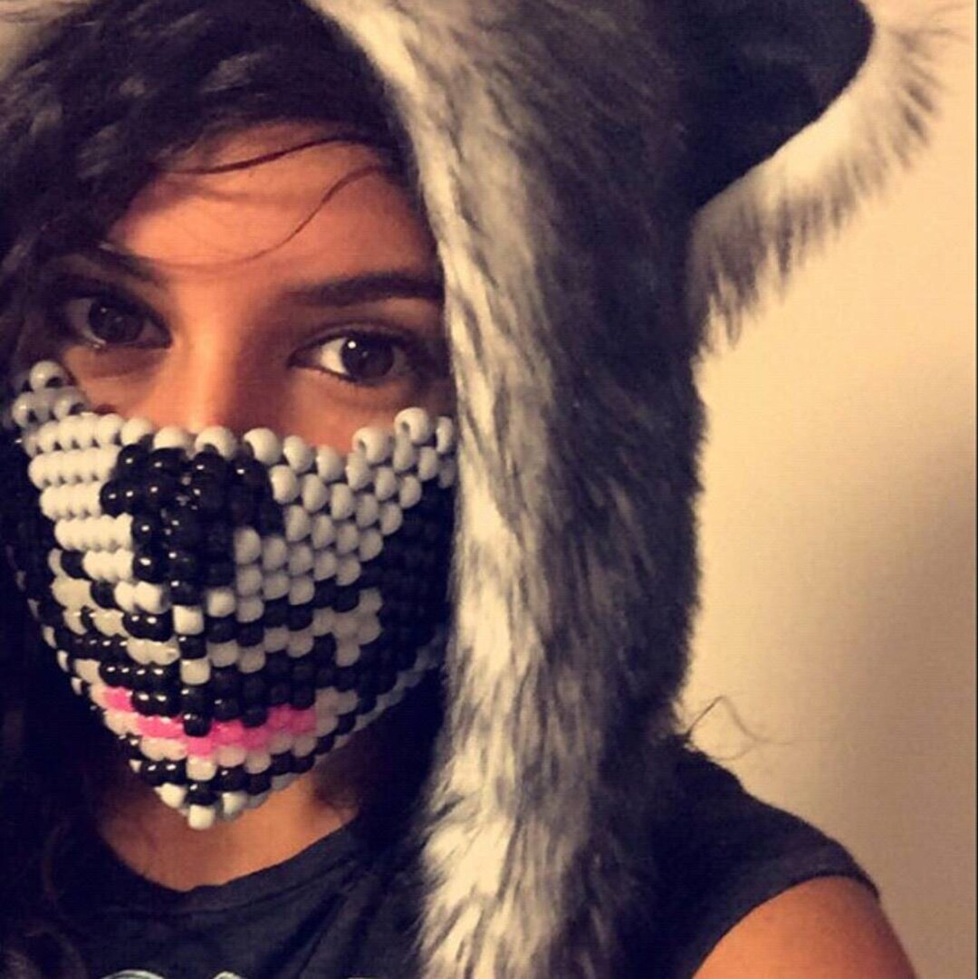 Wolf Kandi Mask With Glow in the Dark Teeth - Etsy