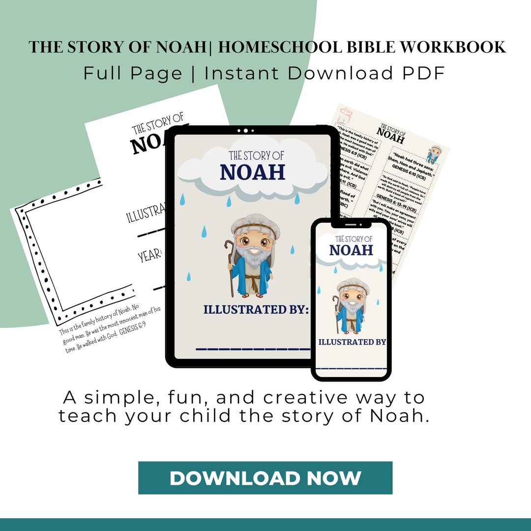 Homeschool Bible Activity | the Story of Noah | Kids Bible Study ...