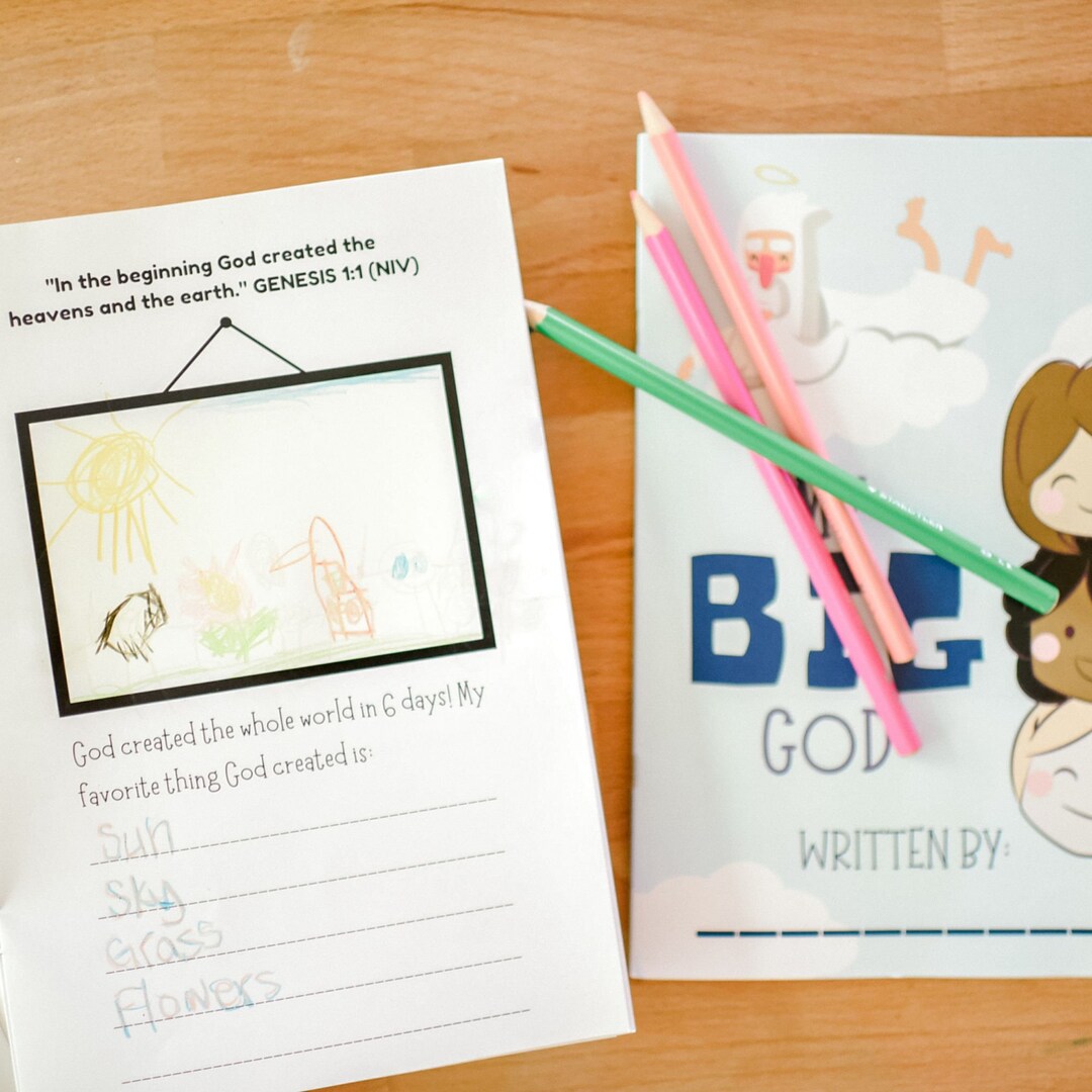 Kids Bible Activity Book, Includes Bible Verse Stickers, Bible Journal ...