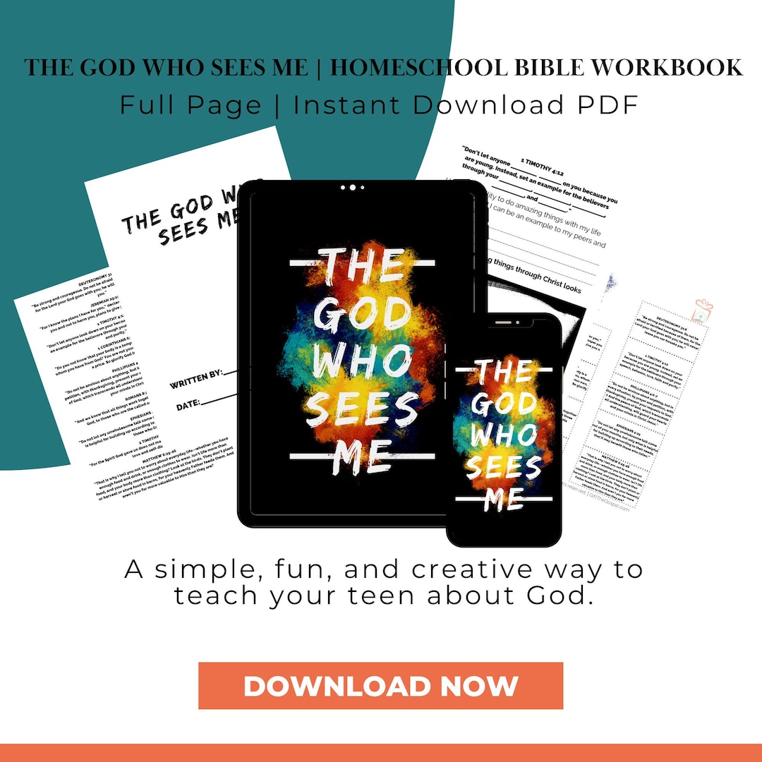 Homeschool Bible Activity | the God Who Sees Me | Teen Bible Study ...