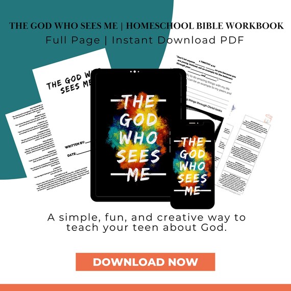 Homeschool Bible Activity the God Who Sees Me Teen Bible | Etsy