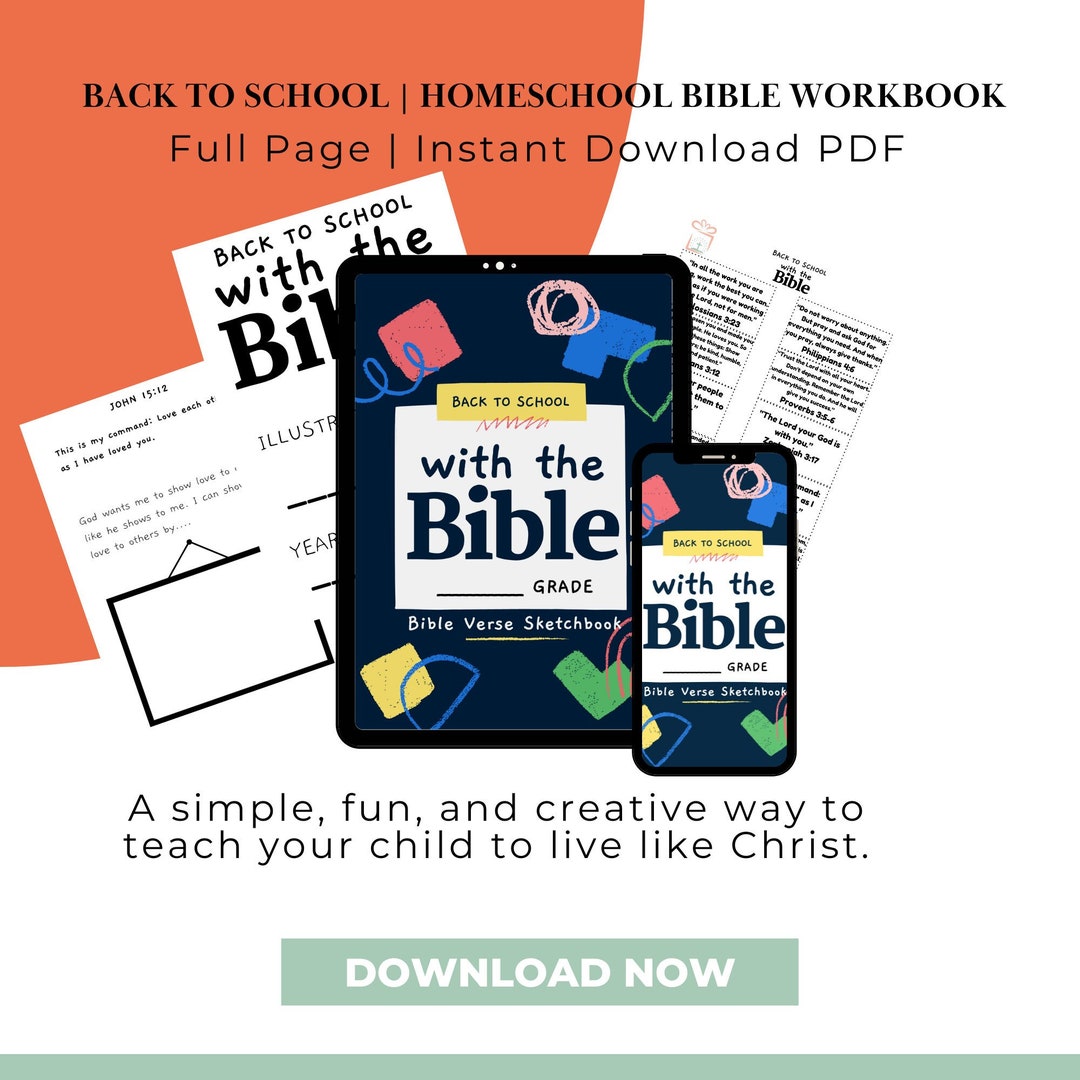 Homeschool Bible Activity | Back to School | Kids Bible Study Printable ...