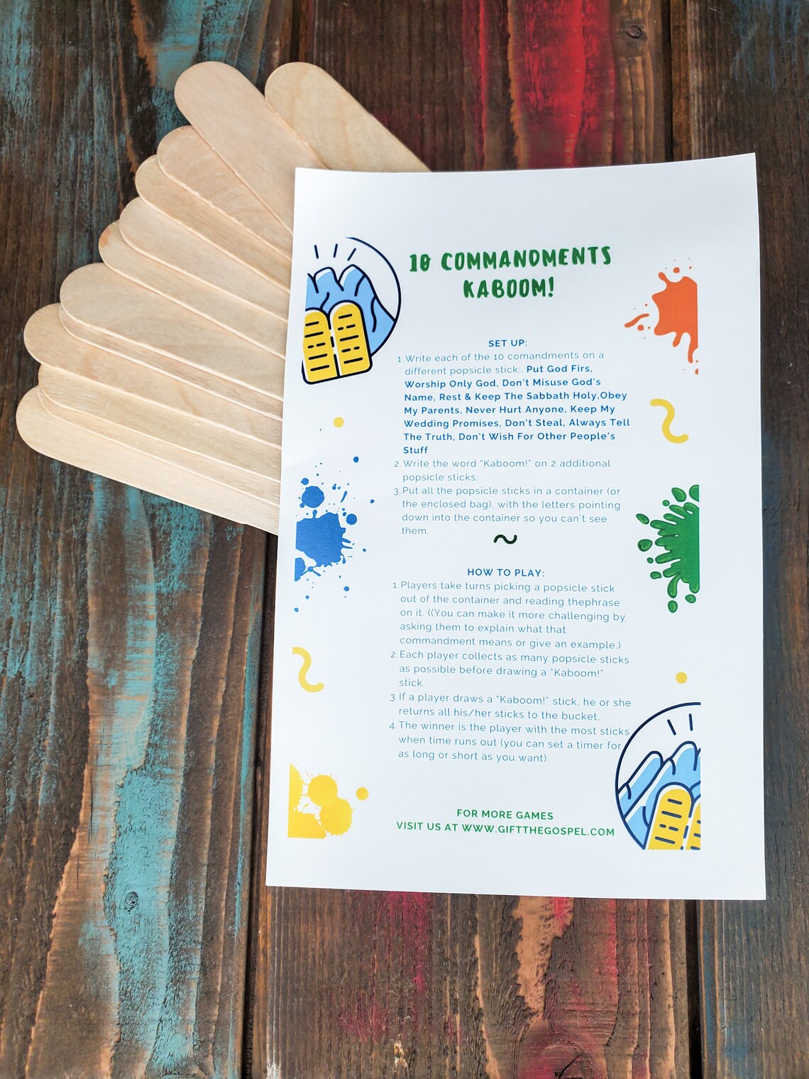 10 Commandment Game Learn the 10 Commandments 10 Commandment - Etsy