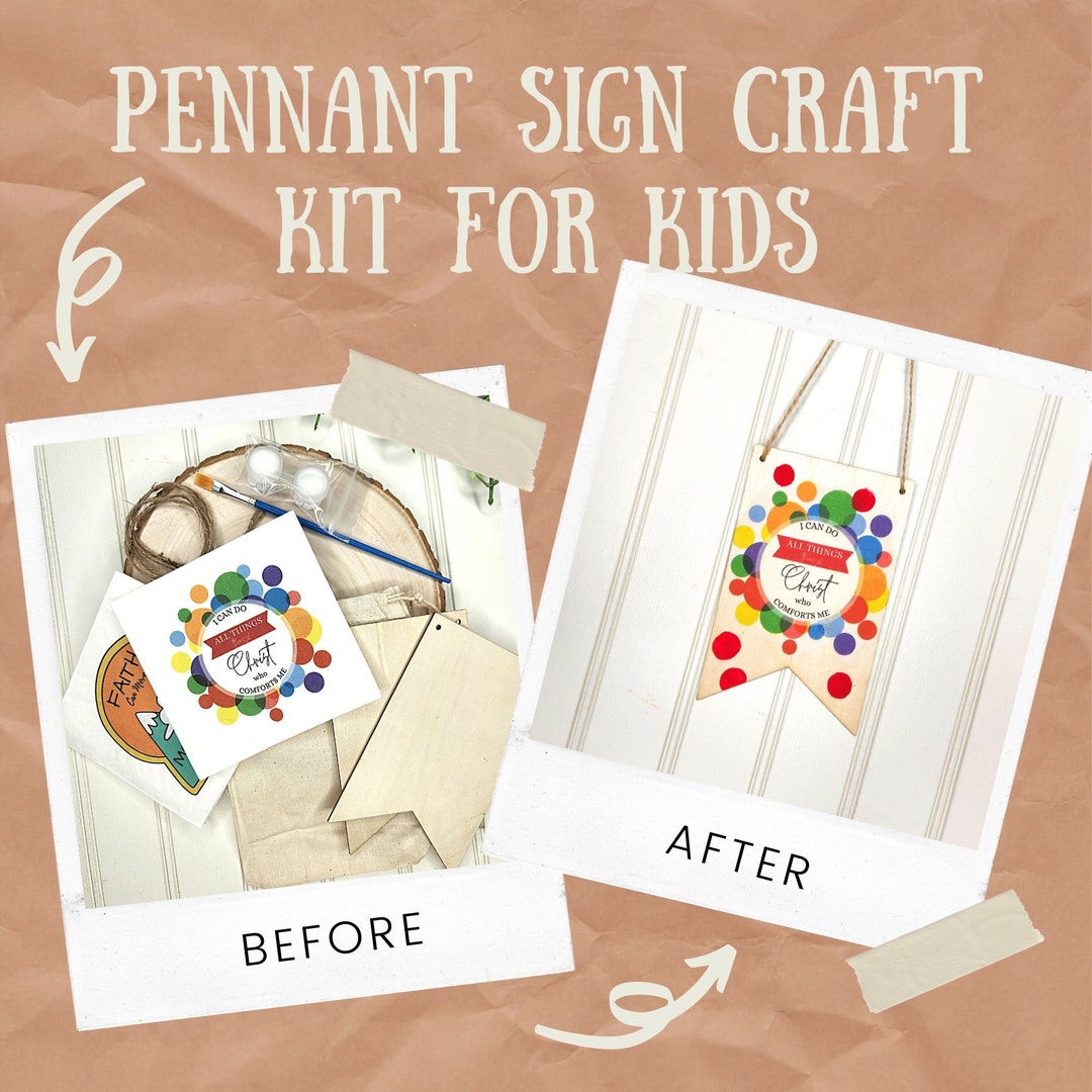 Bible Verse Pennant Sign, Christmas Gift Box, DIY Craft Kit for Kids ...