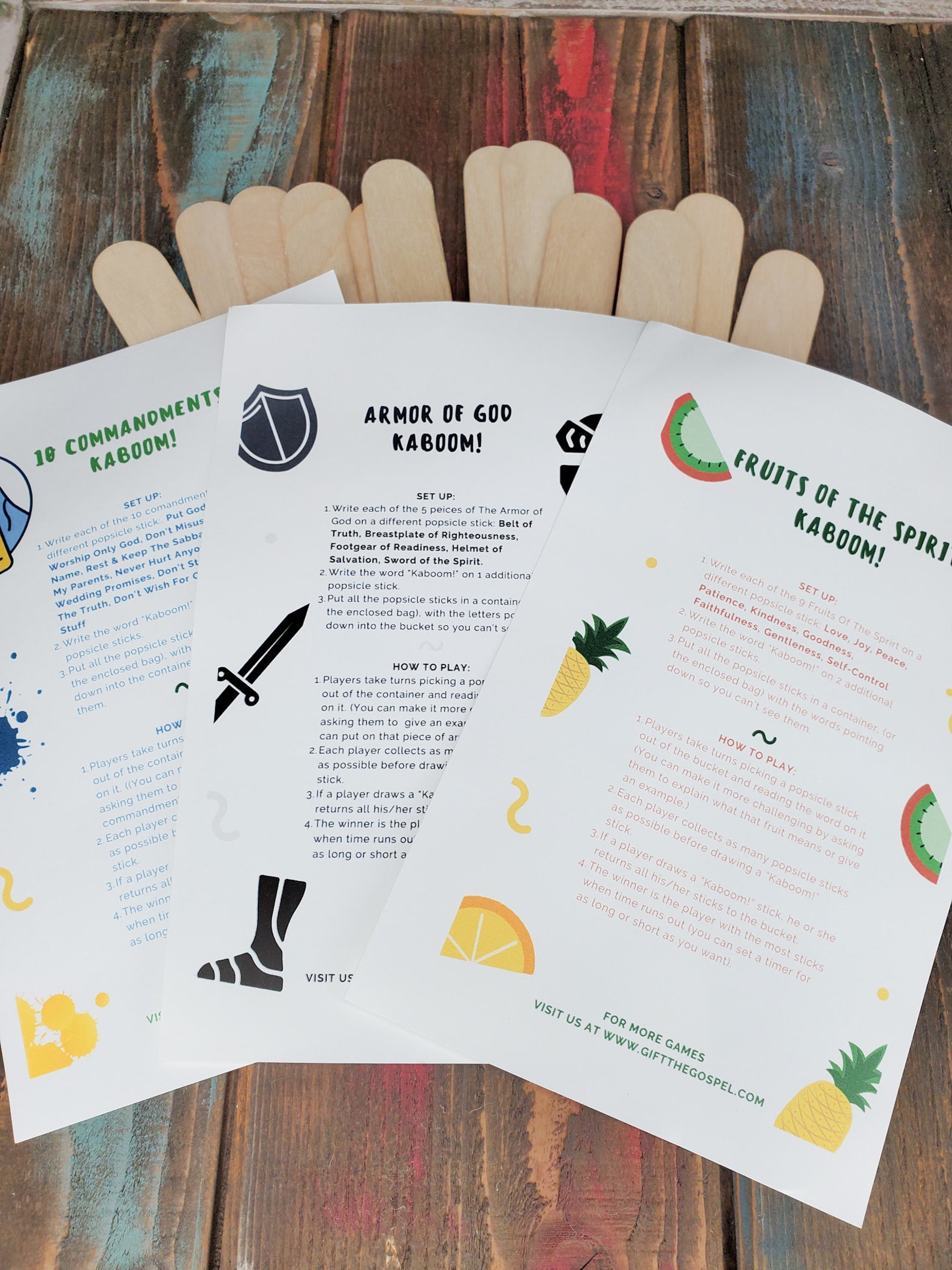 Fruit Of The Spirit Kids Bible Verse Game Kids Activity | Etsy