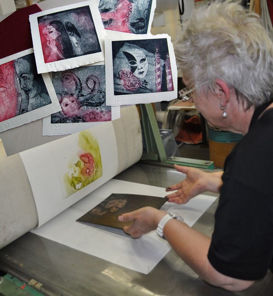 Deer - Forest - Miniature - Original Etching - Printmaking - Etching ...