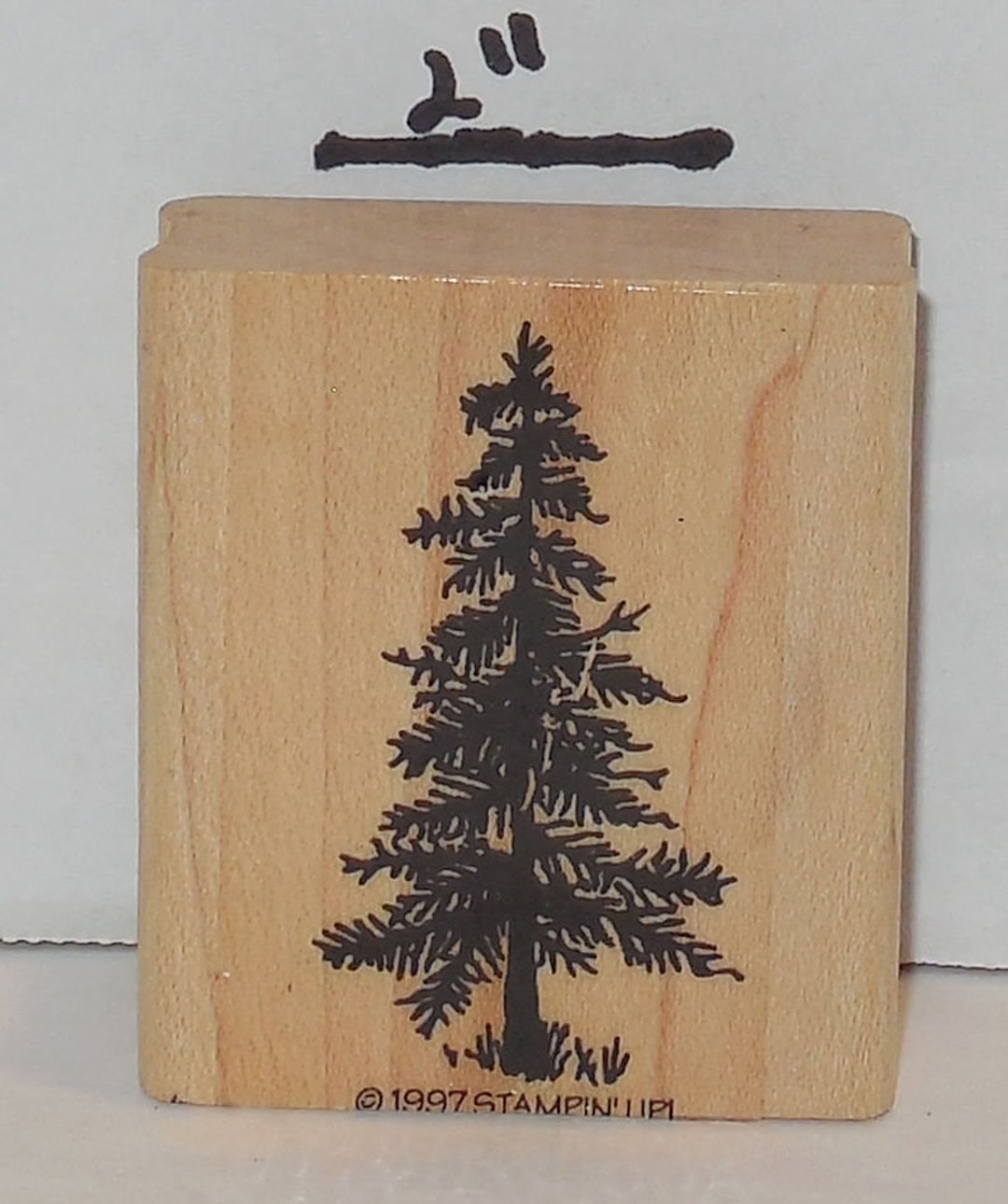1997 Stampin' up Evergreen Pine Tree Crafting Stamp 2" Holiday ...