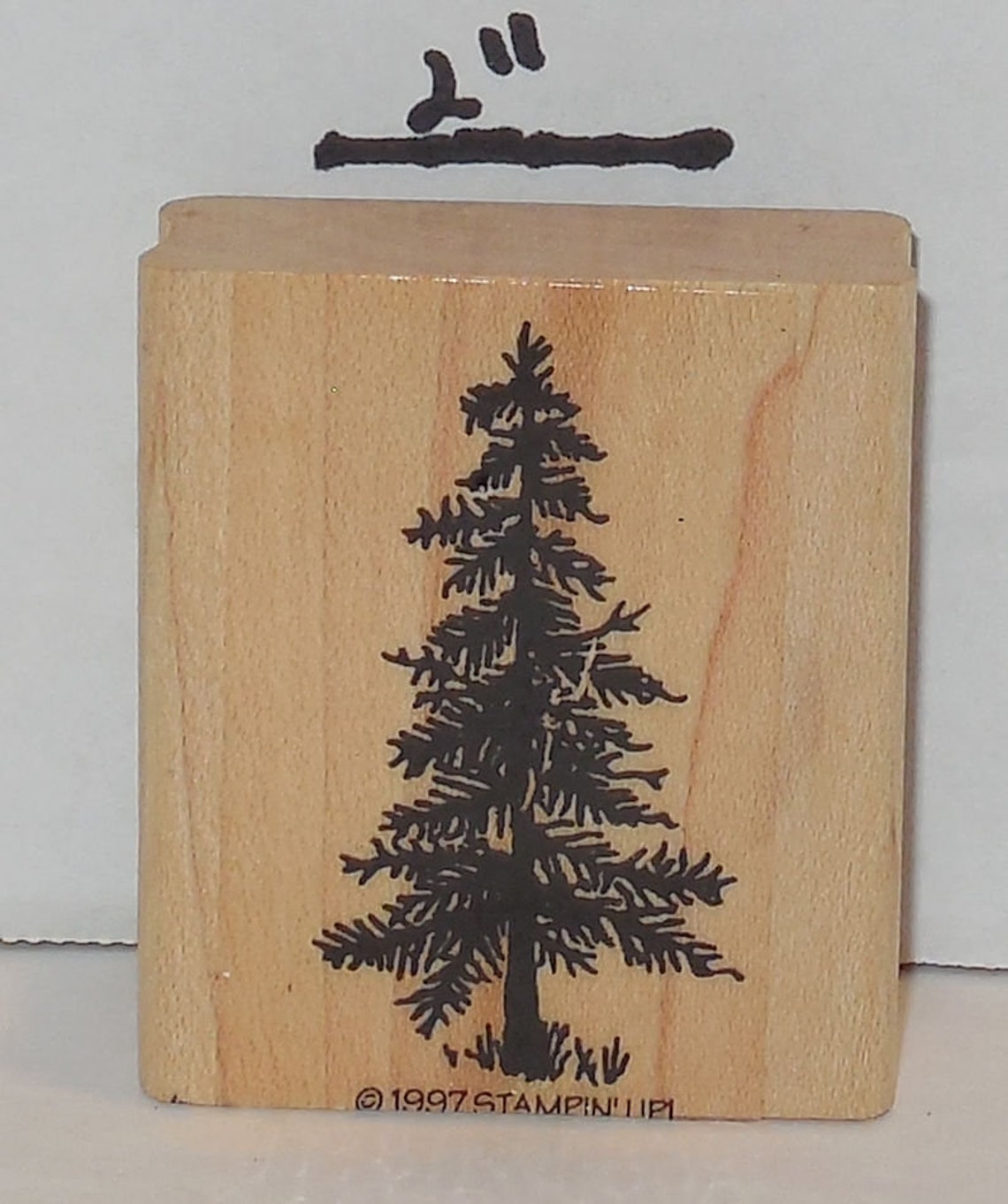1997 Stampin' up Evergreen Pine Tree Crafting Stamp 2 Holiday Christmas ...
