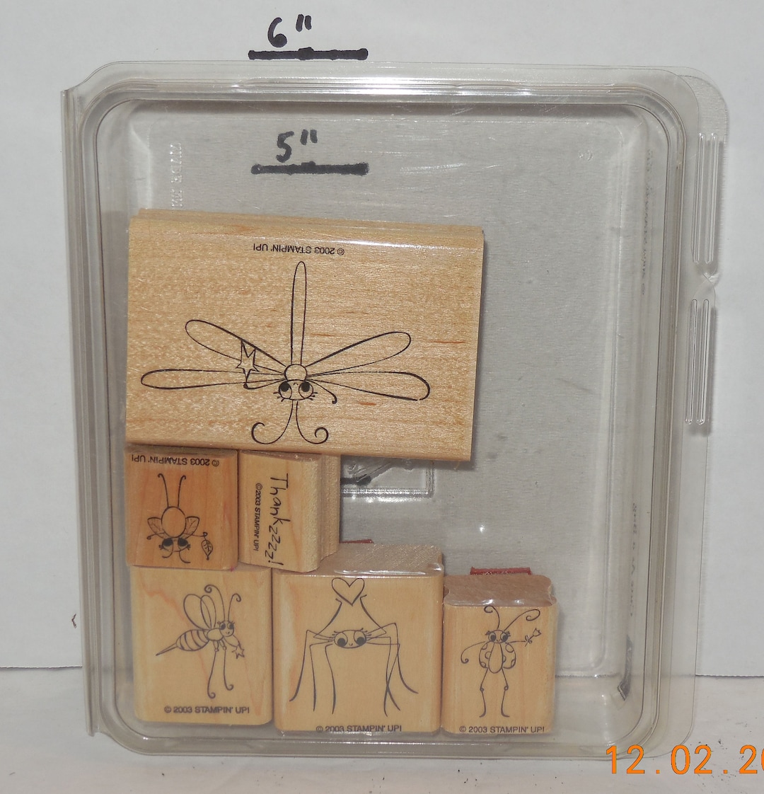 2003 Stampin' up Cute as a Bug Rubber Stamp Set of 6 Mounted Used ...