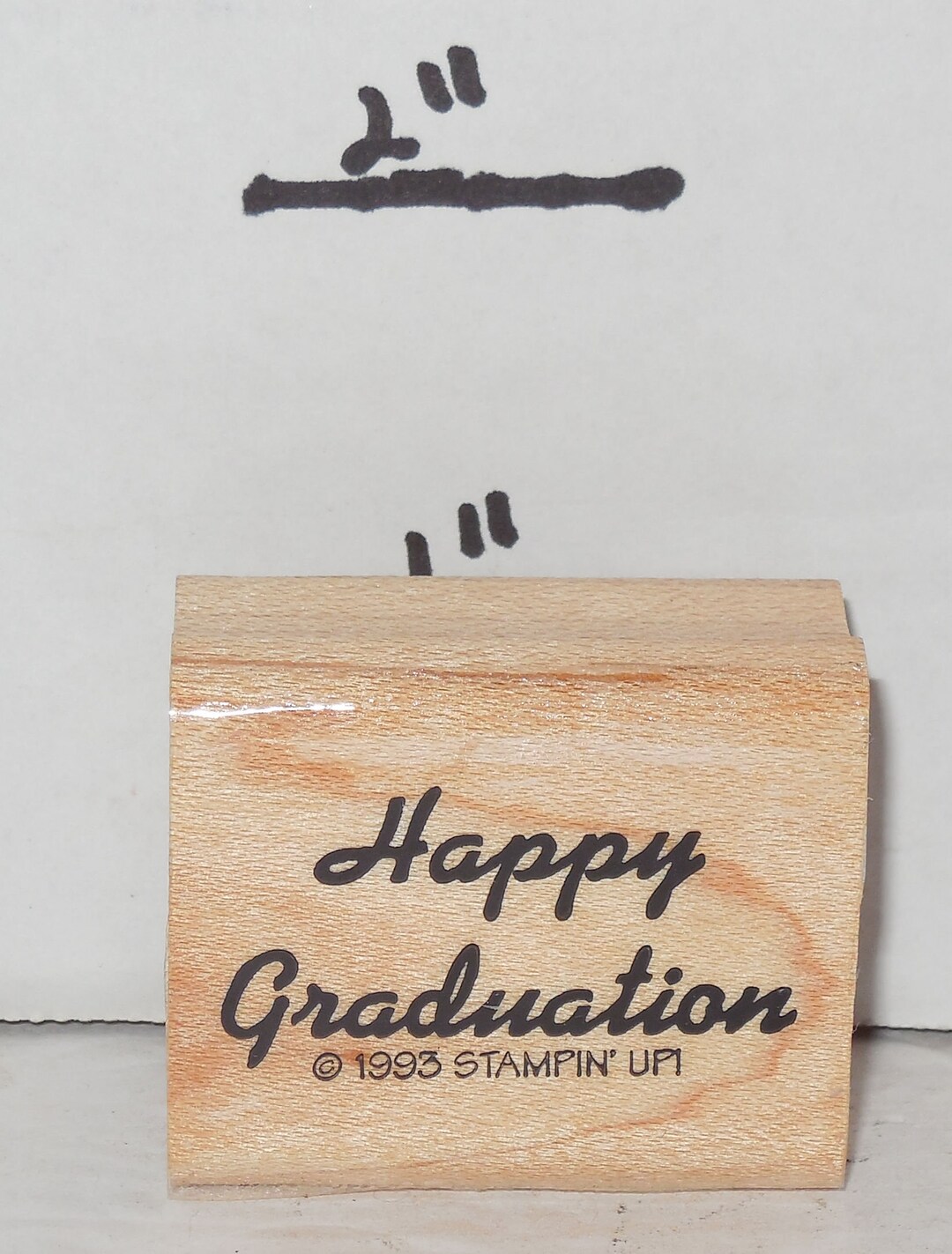 1993 Stampin’ up More Great Greetings "happy Graduation" 1" Rubber ...