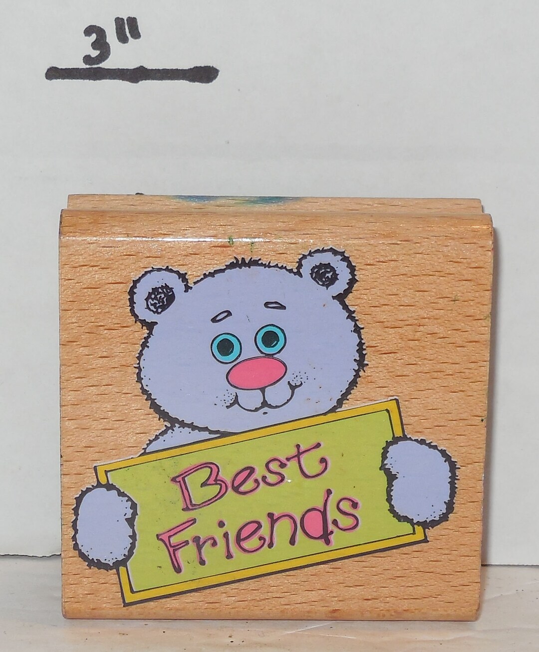 Teddy Bear "best Friends" Wooden Rubber Stamp SKY KIDS STAMPS 2001 2 ...