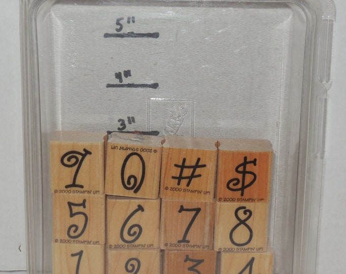 2000 Stampin' up Alphabet Appeal Numbers Rubber Stamp Set of 12 Mounted ...