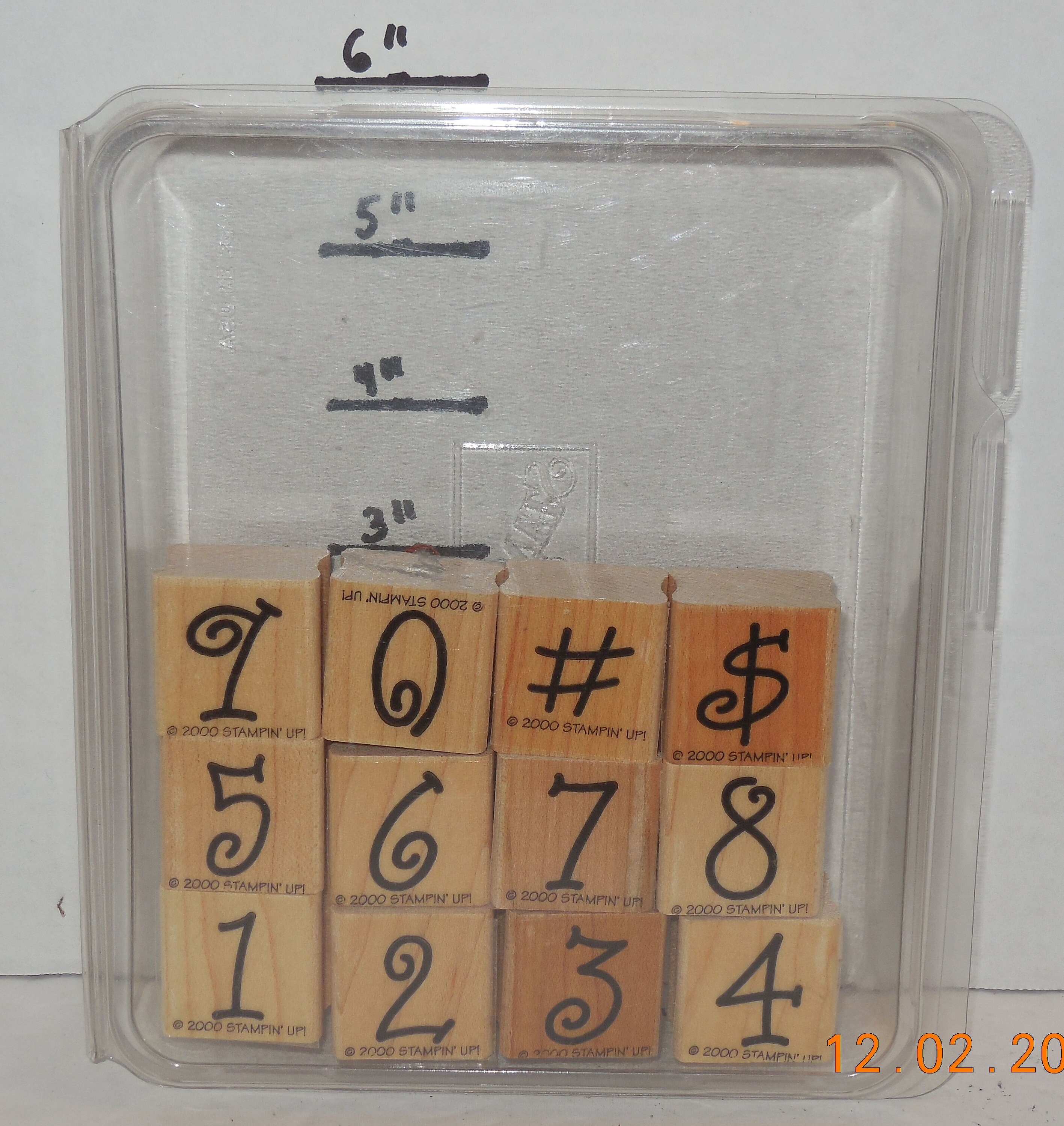 2000 Stampin' up Alphabet Appeal Numbers Rubber Stamp Set of 12 Mounted ...