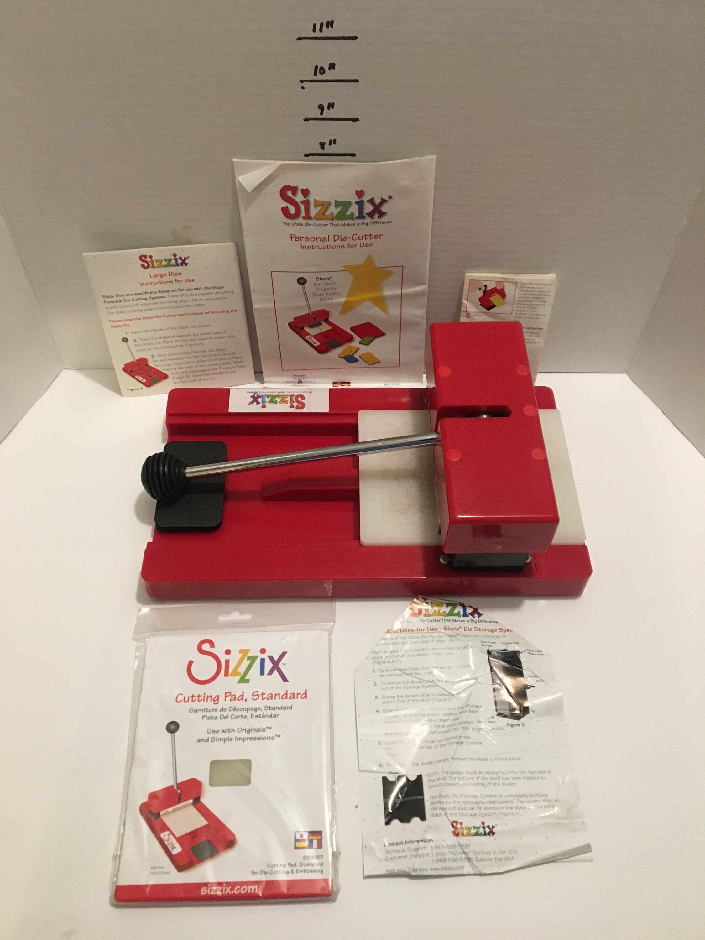 Sizzix Original Red Personal Die-cutter Press Machine 38-0605 - Etsy